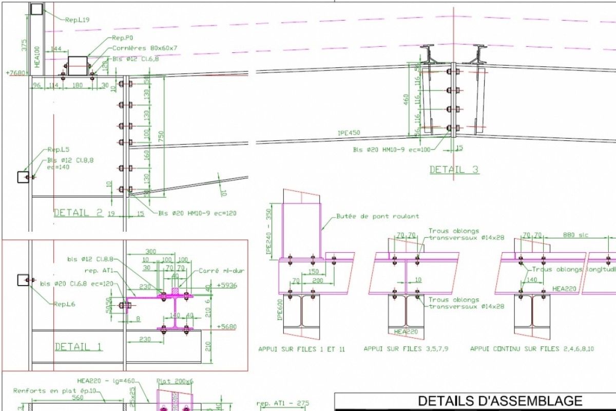 Réalisations de nos chantiers de structures métalliques